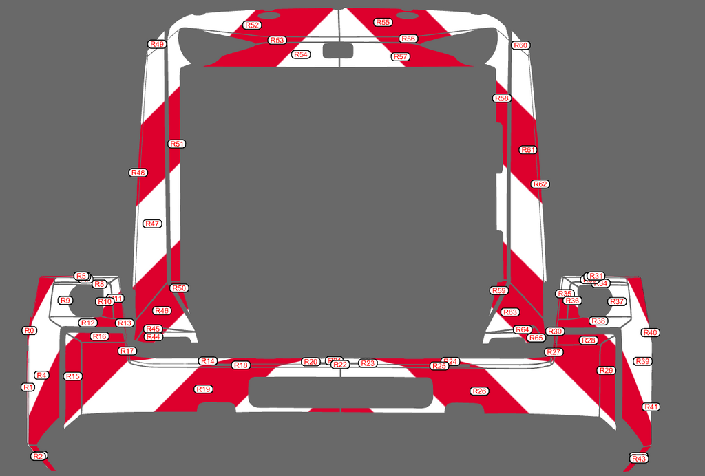 Komatsu WA485-11E0 Templated Chevrons – Vehicle Livery Solutions My Garage